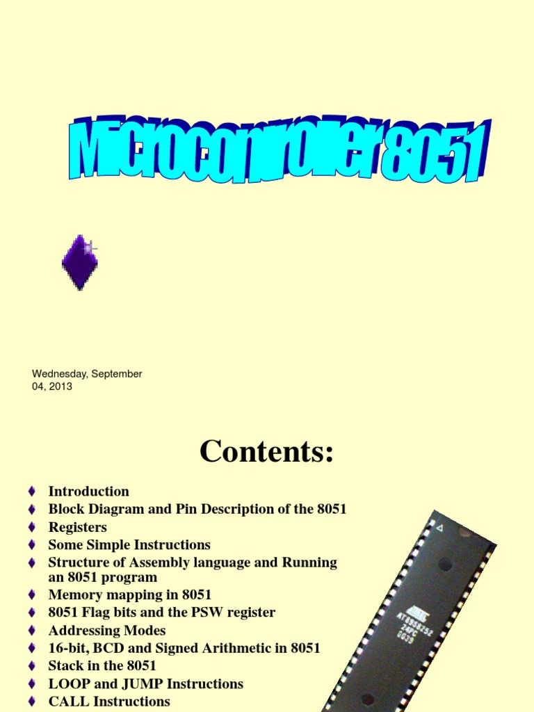 8051 Microcontroller Guide | PDF | Microcontroller | Microprocessor