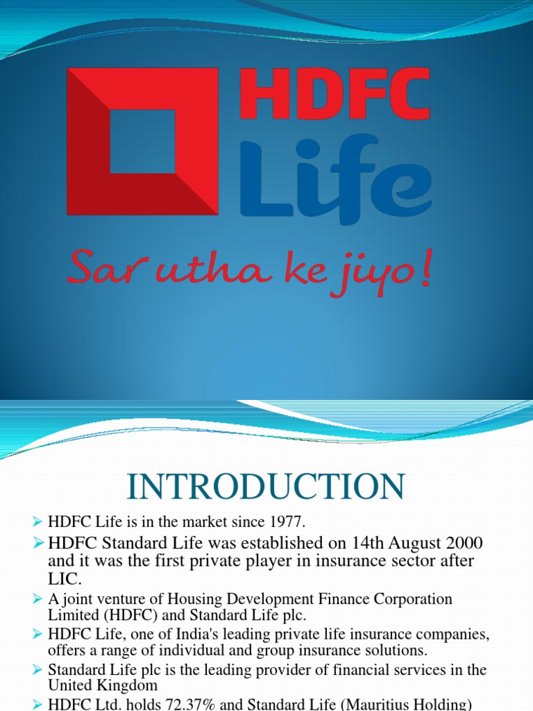 HDFC Final | PDF | Insurance | Life Insurance