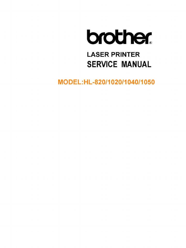 HL-1050 Parts and Service Manual | PDF | Electrical Connector | Printer (Computing)