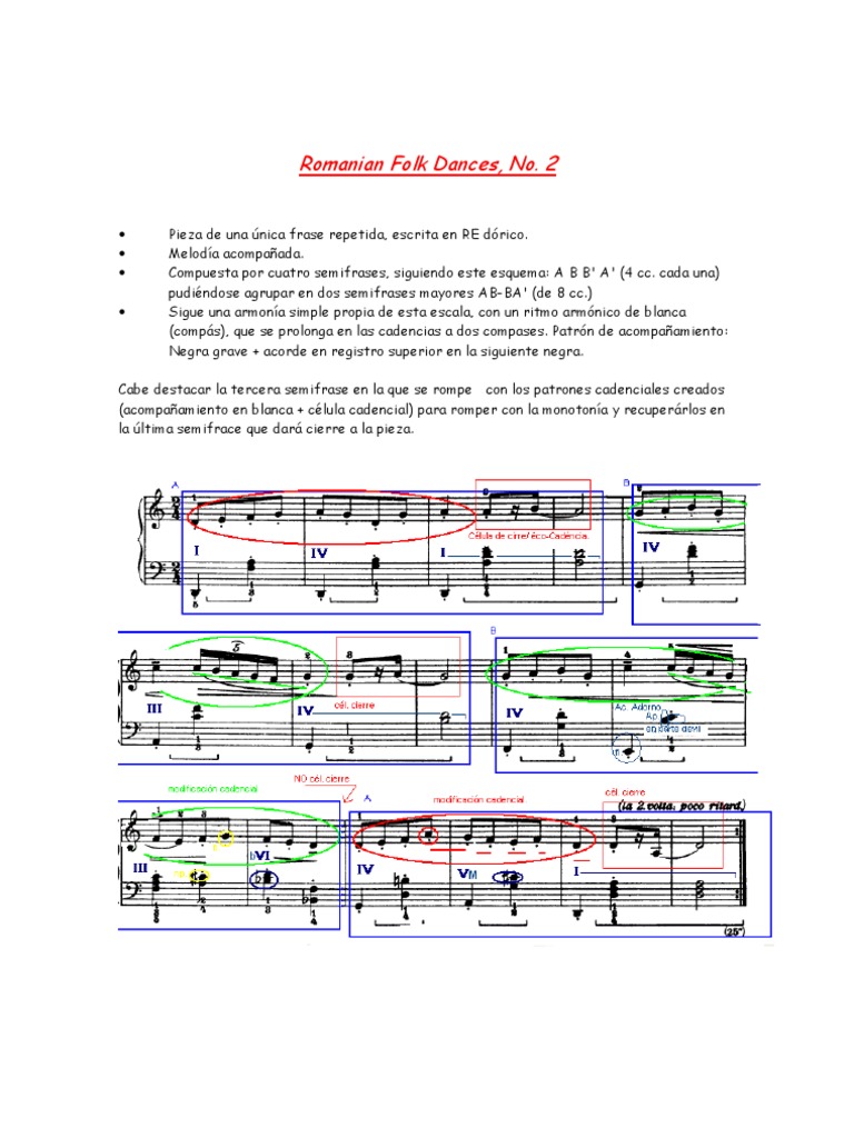 Danzas Rumanas de Bartók: Análisis | PDF