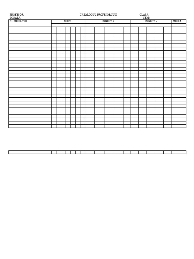 Catalogul Profesorului | PDF