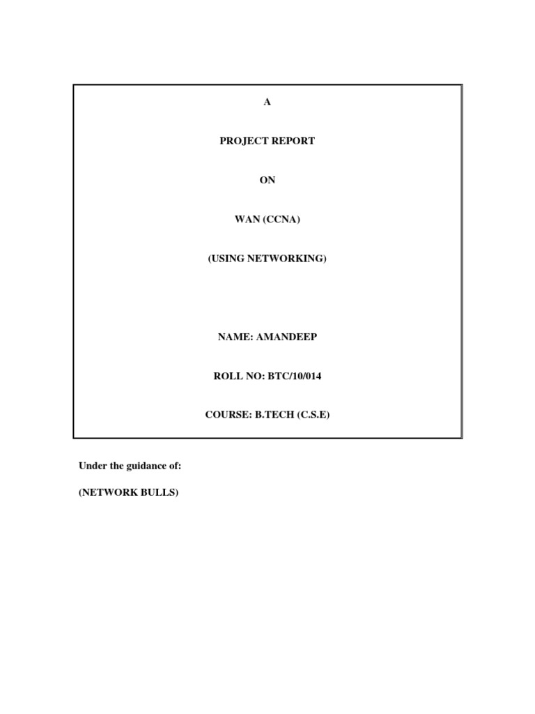 Project Report | PDF | Internet Protocol Suite | Osi Model