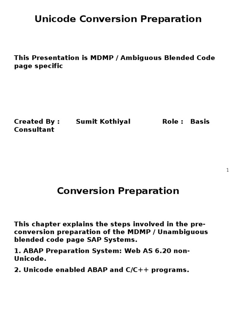 Unicode Conversion Preparation | PDF | Databases | Information ...