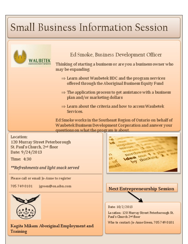 Small Business Information Session | PDF