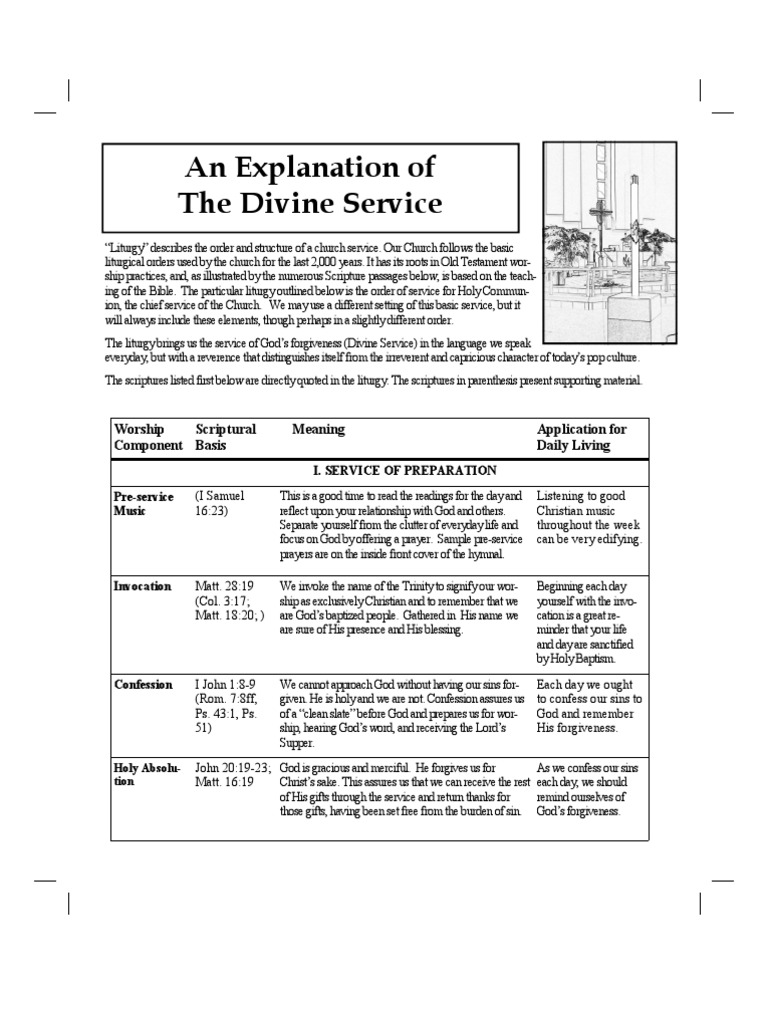 Explanation of The Divine Service | PDF | Liturgy | Jesus