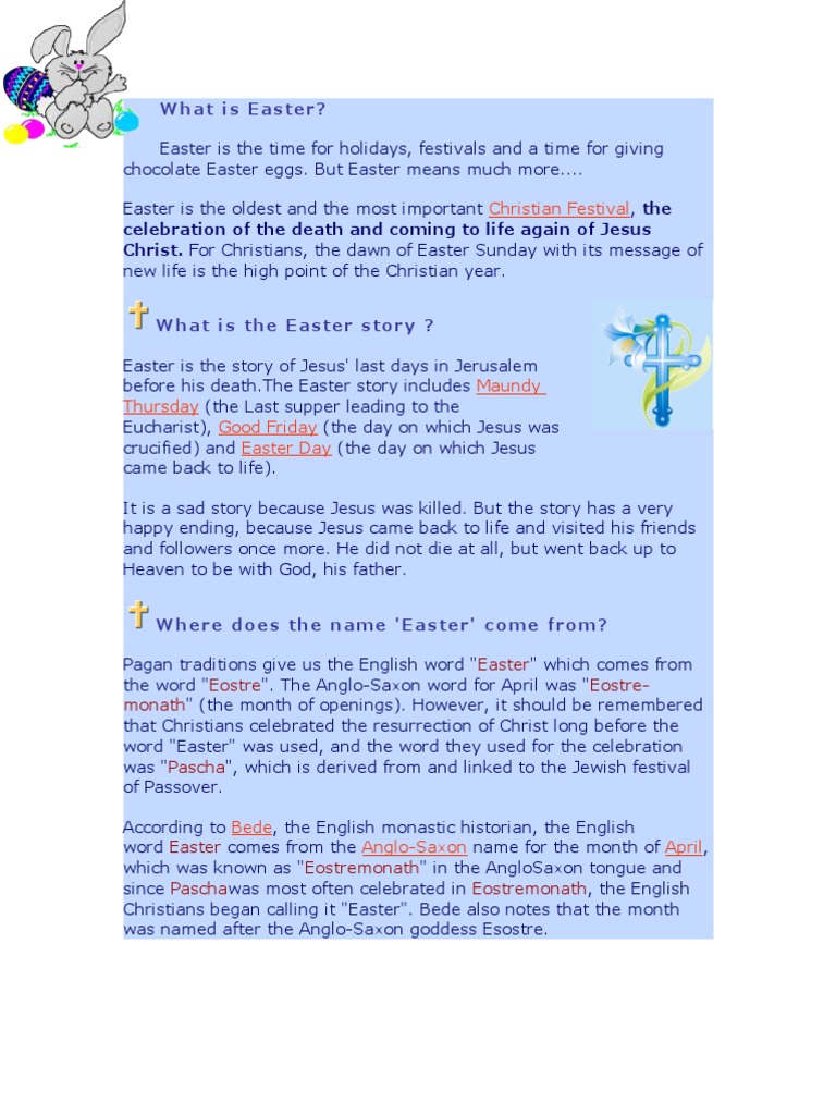 What Is Easter | PDF | Easter | Religious Holidays