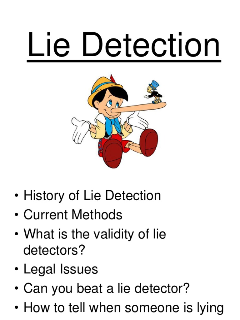 Lie Detection Final | PDF | Polygraph | Daubert Standard Lie Detection Final | PDF | Polygraph | Daubert Standard