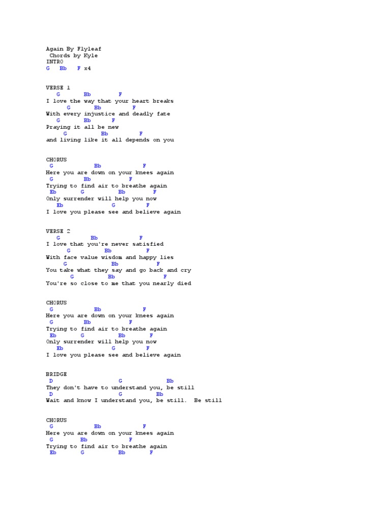 Again by Flyleaf | PDF | Song Forms | Songs