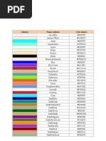 Tabel Coduri și Nume Culori | PDF | Nature