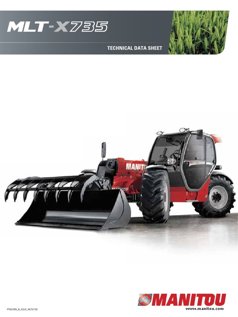 Manitou MLT-X 735 (EN) | PDF | Road Vehicles | Vehicles