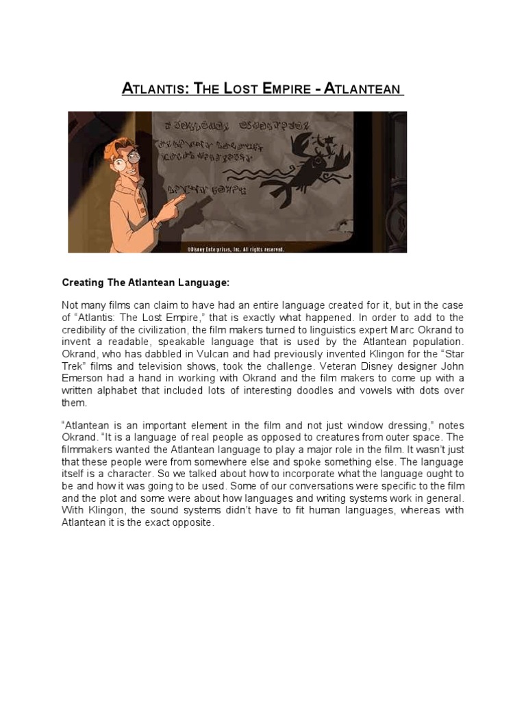 Atlantean Alphabet