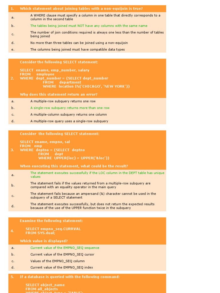 SQL Set2 qns1 | PDF | Sql | Data Model