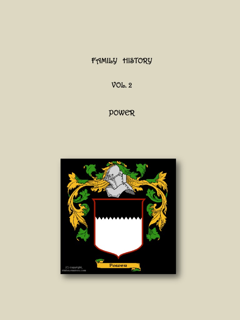 Family History - Vol 2 - Power | PDF | Genealogy | Godparent