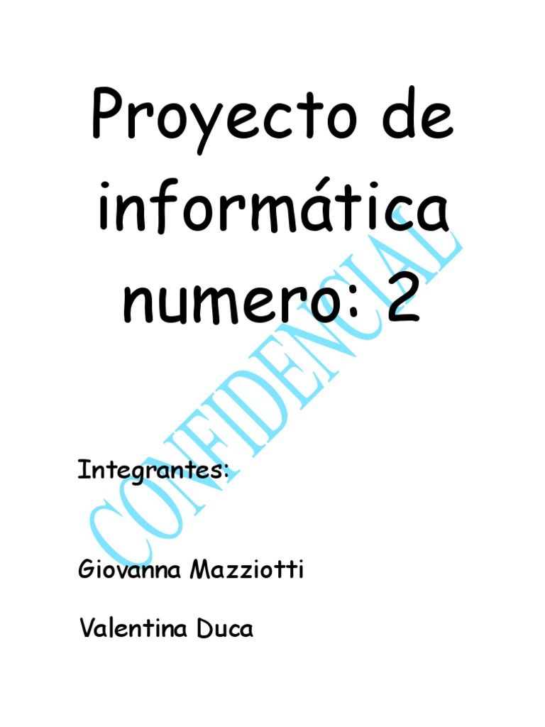 Proyecto de Informática Vale Giovy 2009 | PDF | Memoria | Pinturas