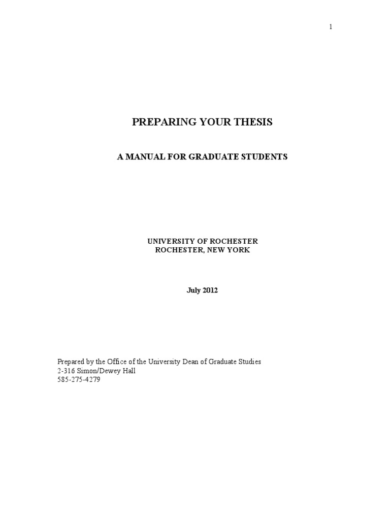 Formatting Guidelines and Requirements for Graduate Theses at the ...