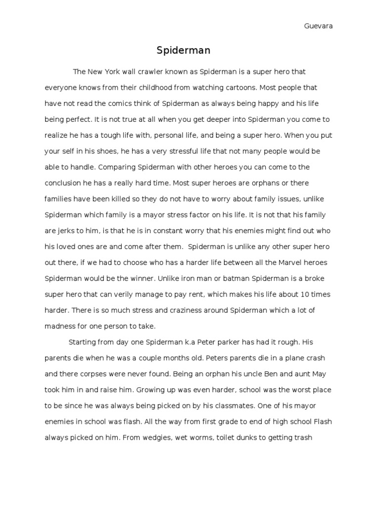 Spiderman | PDF | Spider Man | Marvel Comics