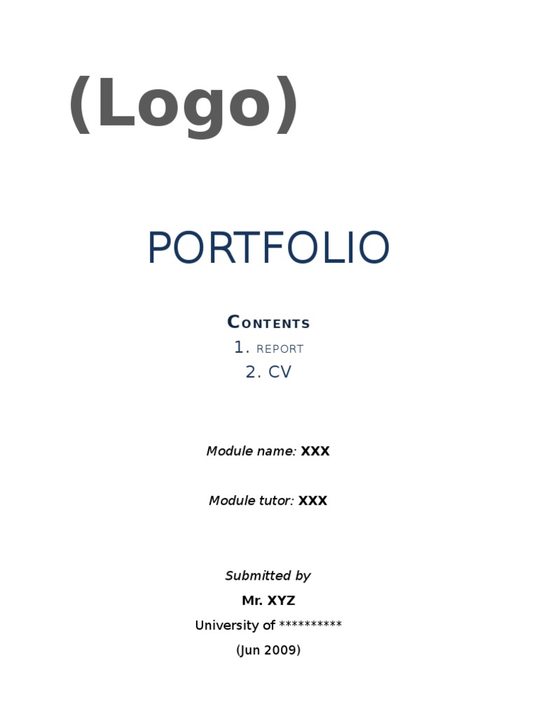 Portfolio Main Page | PDF