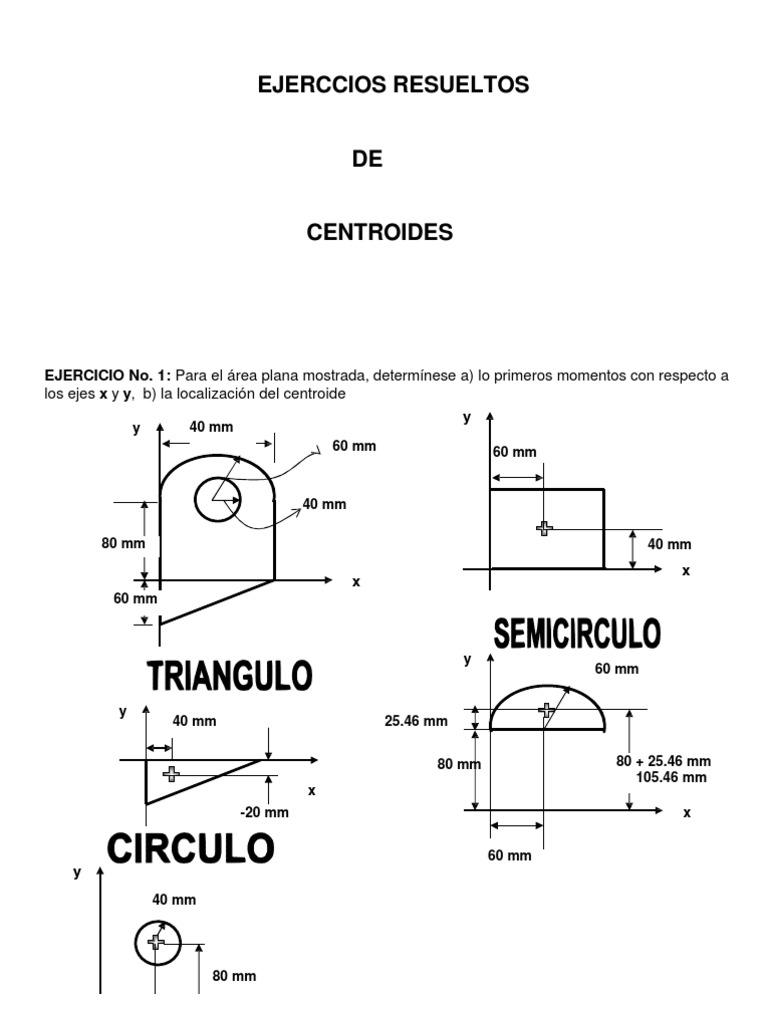 Centroides Ejerccios Resueltos | PDF