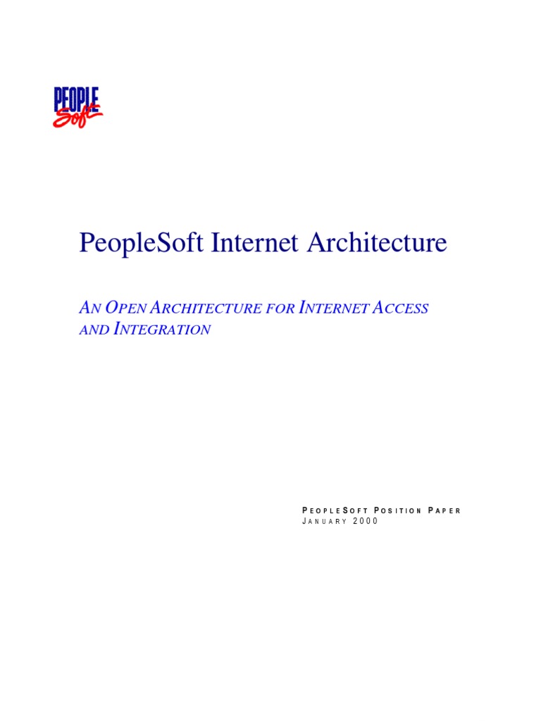 PeopleSoft Internet Architecture 081000 | PDF | Java Servlet | World ...