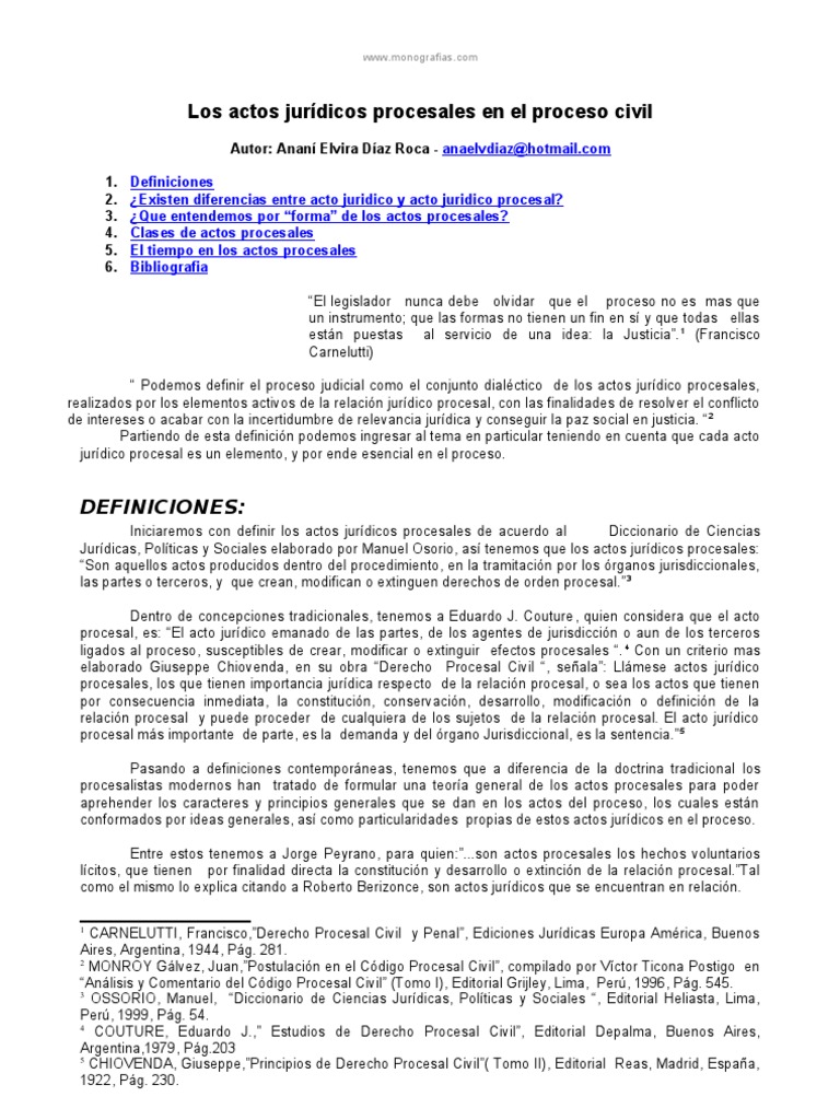 Actos Juridicos Procesal | PDF | Ley procesal | Juez