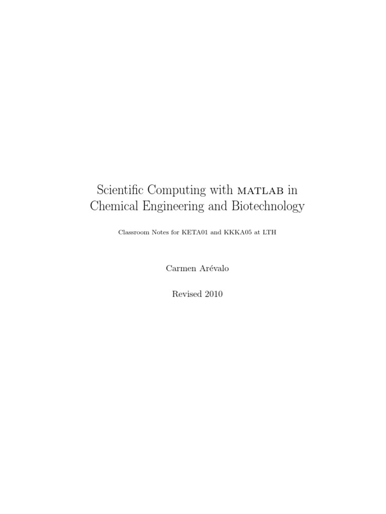 Matlab Course For CHE | PDF