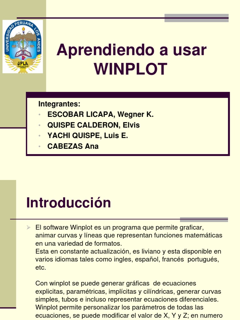Aprendiendo A Usar Winplot | PDF | Point and Click | Función (Matemáticas)