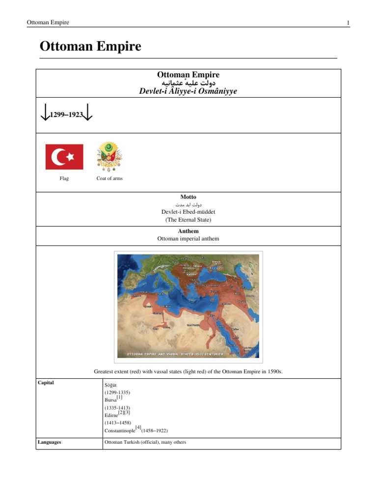 Ottoman Empire: Devlet-I Âliyye-I Osmâniyye | PDF | Ottoman Empire | Turkey