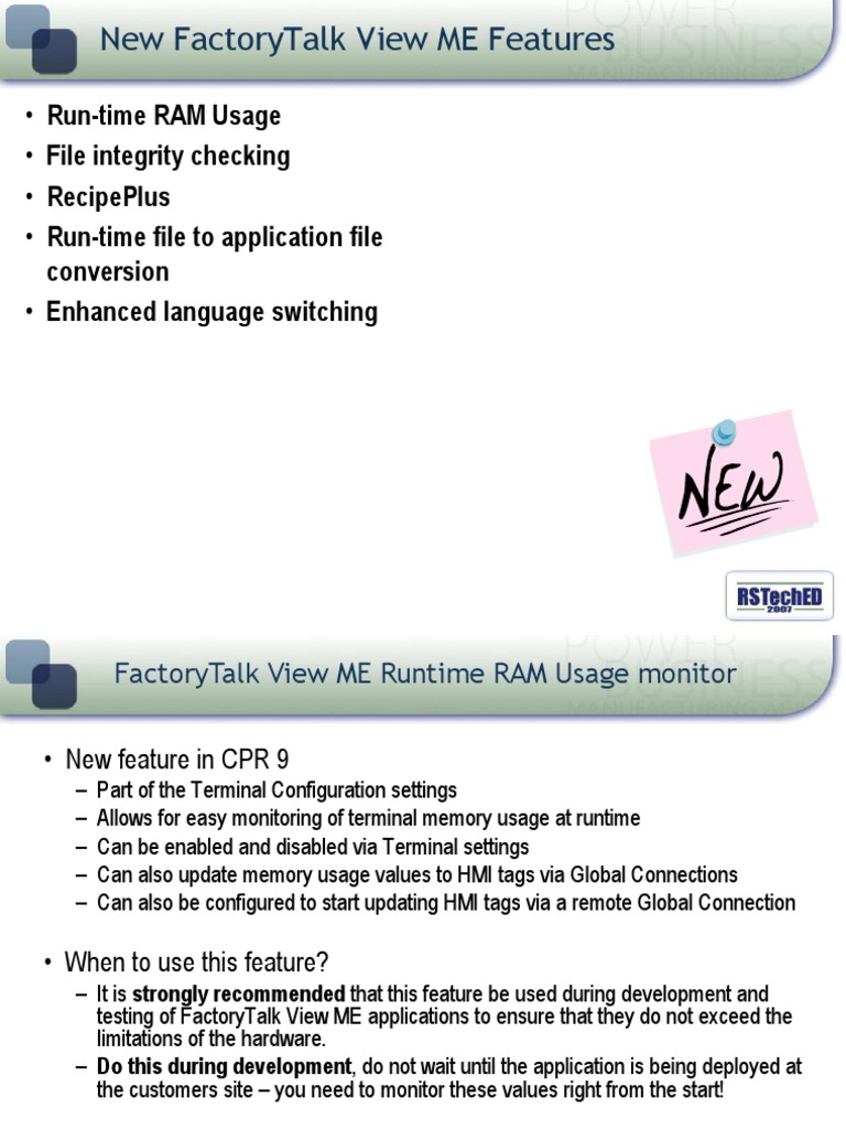 New Factorytalk View Me Features | PDF | Microsoft Excel | Spreadsheet