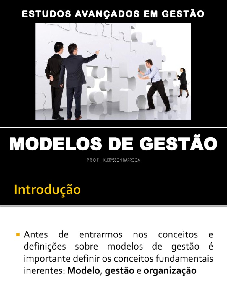 Aula 1 - Modelos de Gest o | Human Resource Management | Learning
