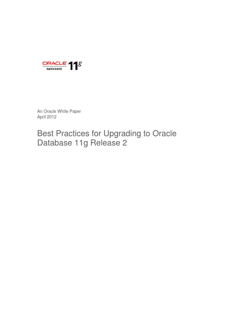 Best Practices To Upgrade | PDF | Oracle Database | Databases