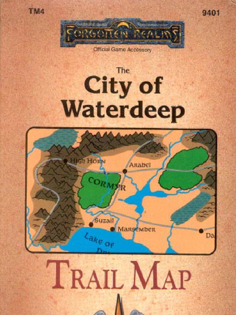 Tsr09401 - AD&D Accessory - FR - The City of Waterdeep Trail Map | PDF