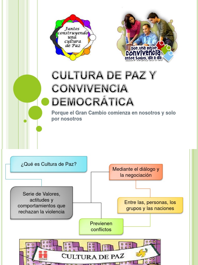 Cultura de Paz y Convivencia Democrática | PDF | Democracia ...