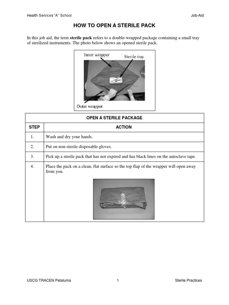 How To Open Sterile Pack | PDF | Operating Theater | Nature
