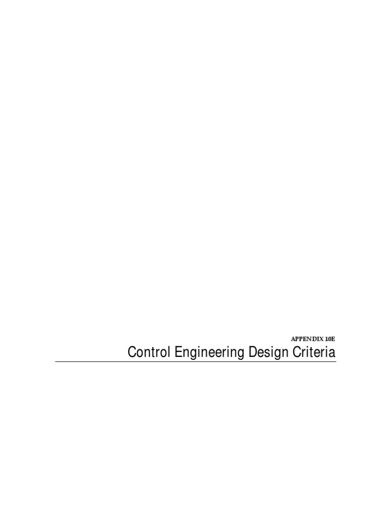 Control Engineering Design Criteria Overview | PDF | Programmable Logic ...