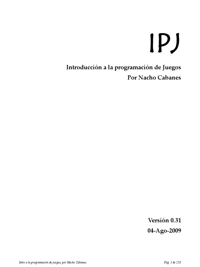 Introduccion A La Programacion de Juegos | PDF | C ++ | Java (lenguaje de programación)