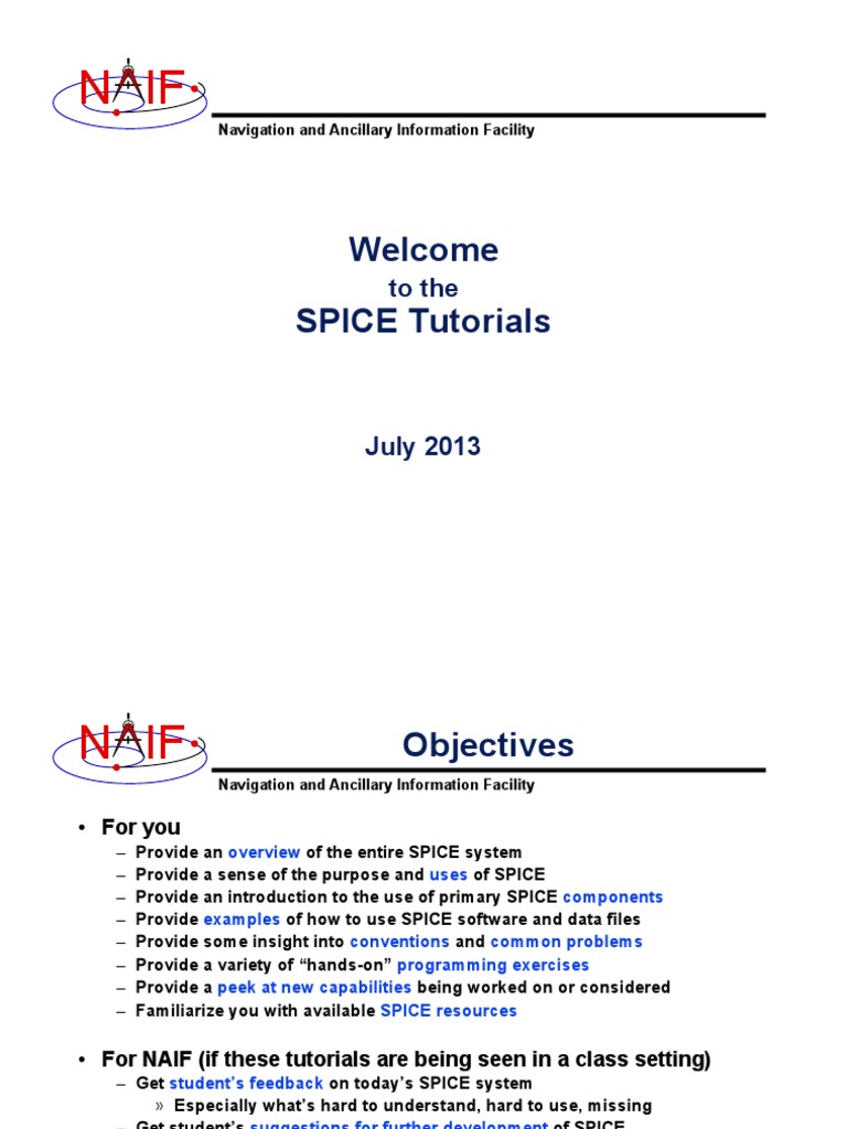 SPICE Tutorials Merged | PDF | Outer Space | Science