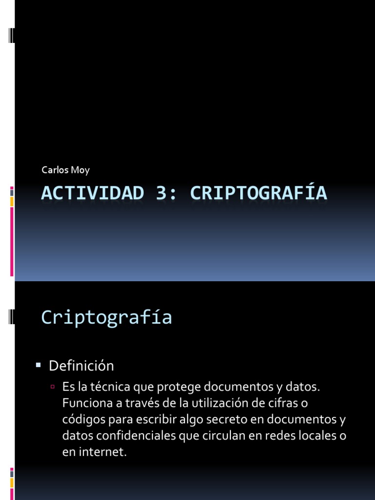 Actividad 3 Criptografía | PDF | Clave (criptografía) | Criptografía