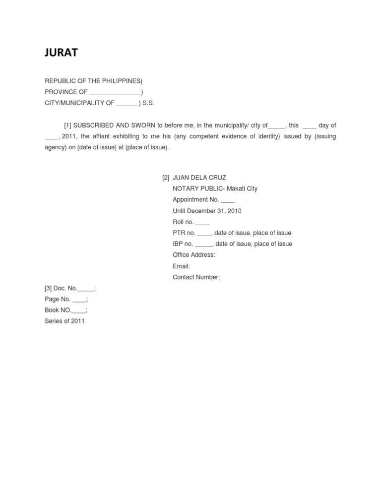 Jurat Sample | PDF | Civil Law (Common Law) | Document