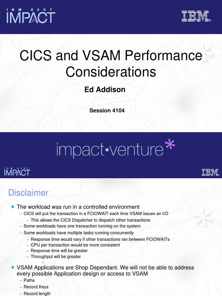 Cics And Vsam Performance Pdf Information Retrieval Computer Engineering