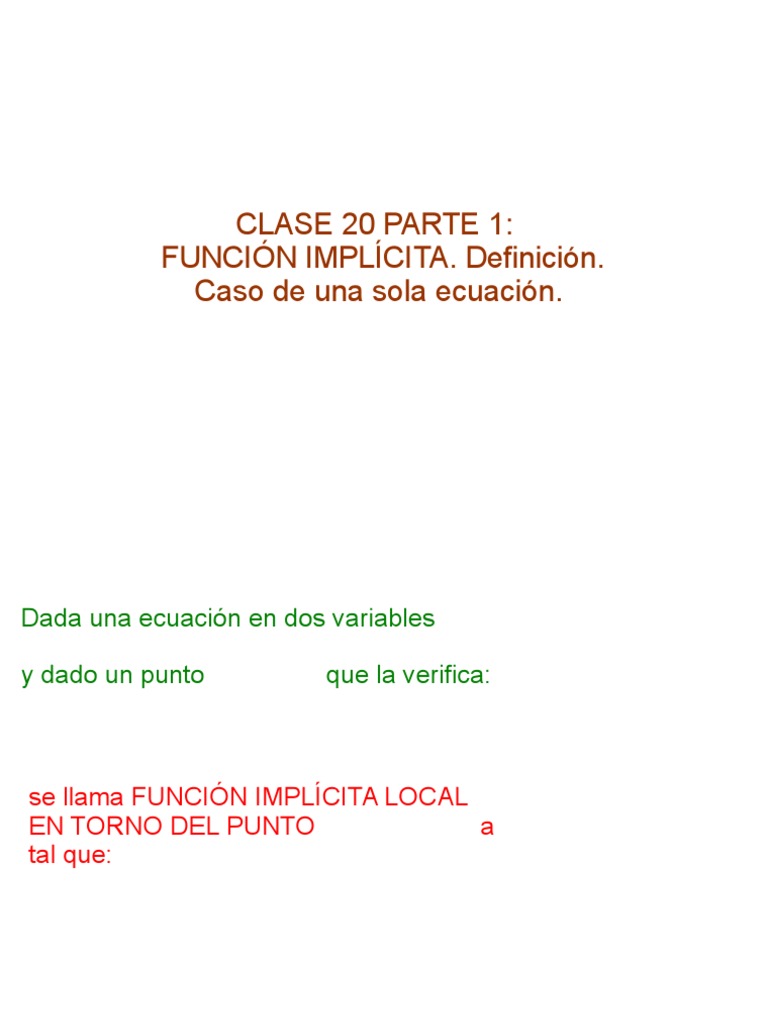 Funciones Implicitas | PDF | Función (Matemáticas) | Circulo