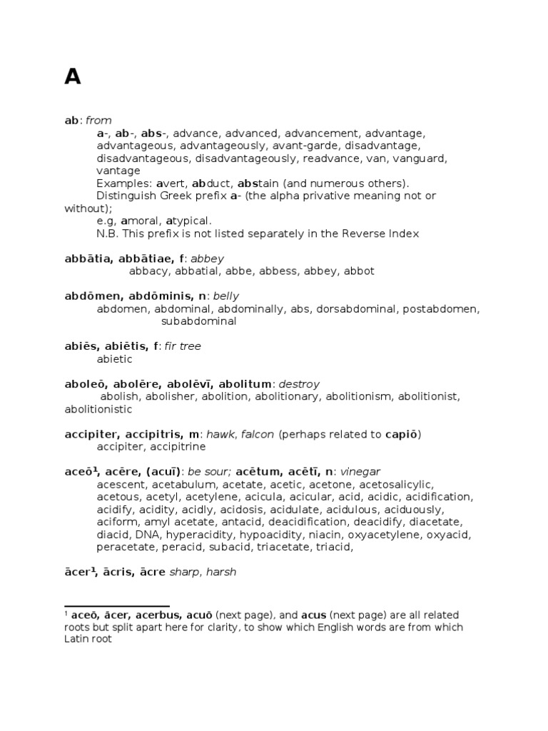 Greenwald's Latin Derivatives Packet | PDF | Nature