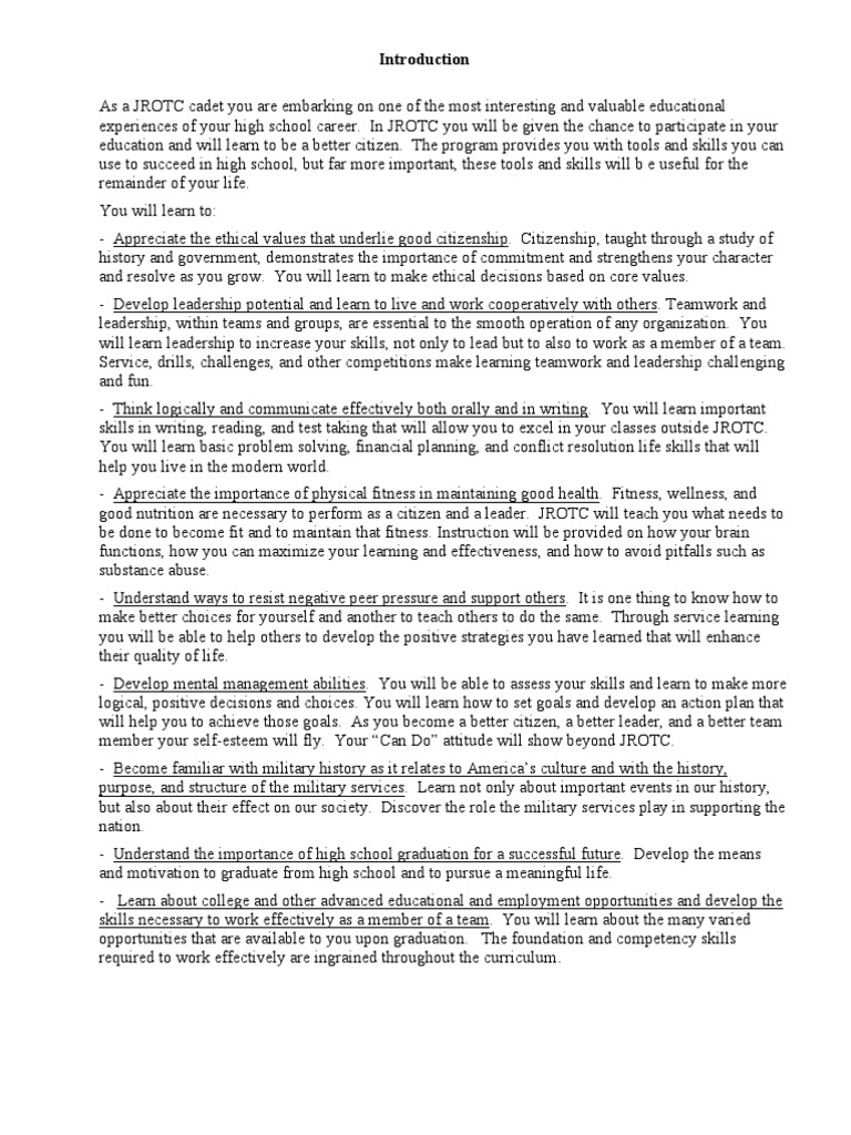 Cadet Reference Book | Download Free PDF | Company (Military Unit ...