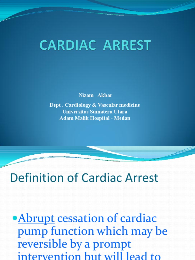 Cardiac Arrest | PDF | Cardiac Arrest | Cardiopulmonary Resuscitation