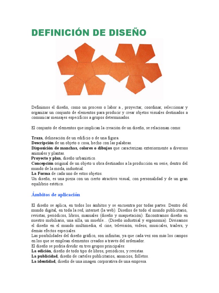 Definición de Diseño | PDF | Crecimiento personal y profesional ...
