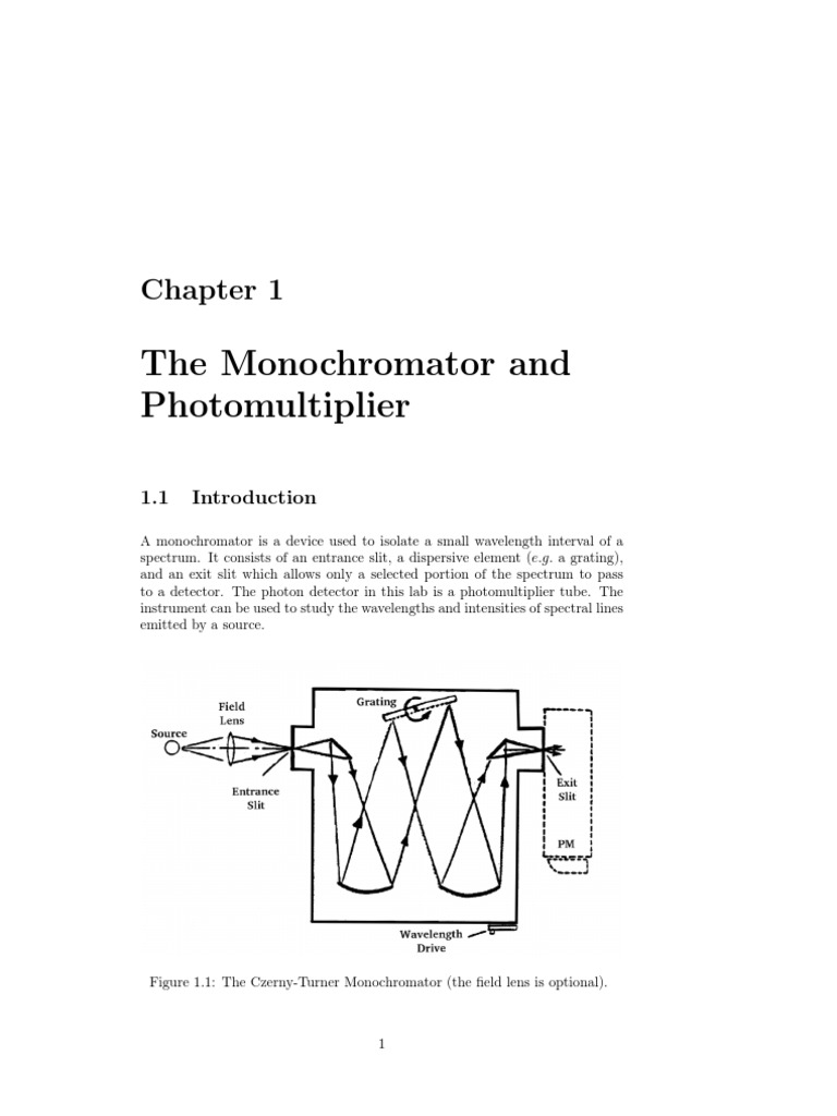 Monochromator&PM Introduction | PDF | Waves | Scientific Observation