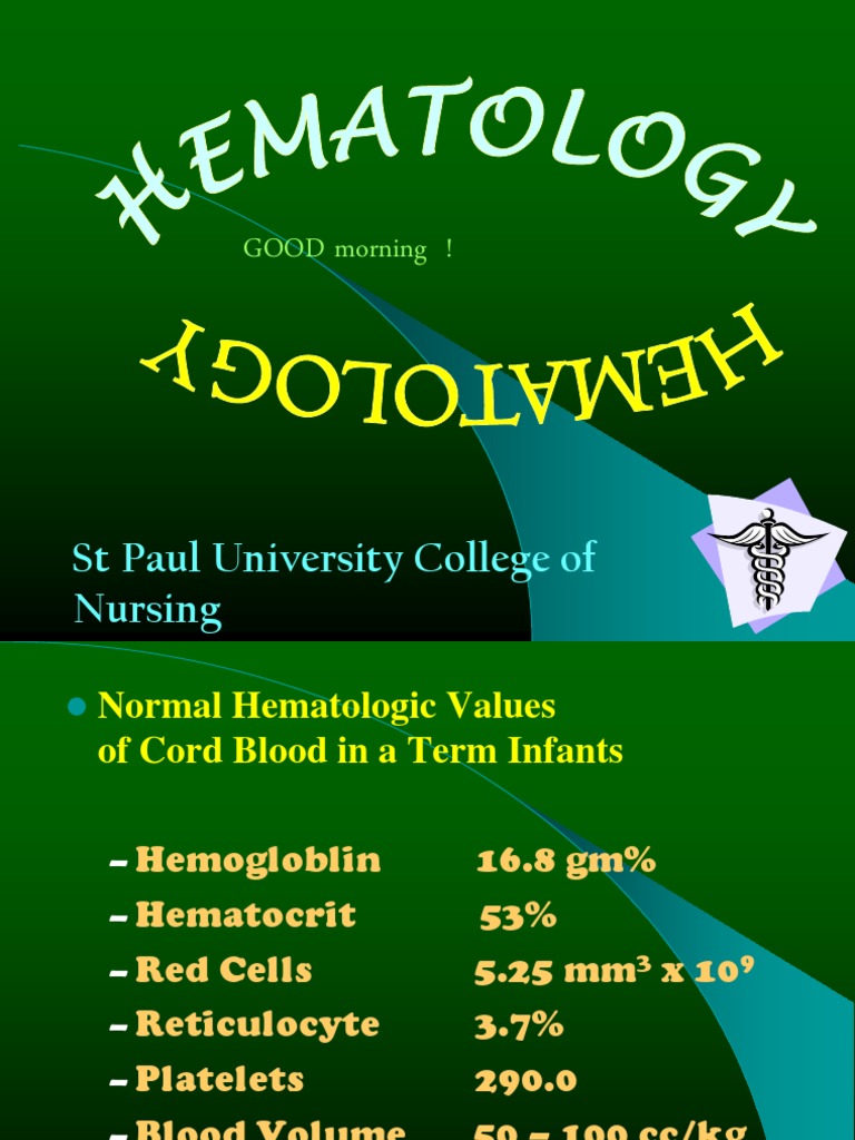 Neonatal Hematology | Anemia | Coagulation