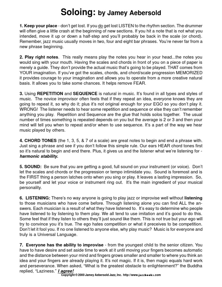 04 Soloing | PDF | Chord (Music) | Harmony