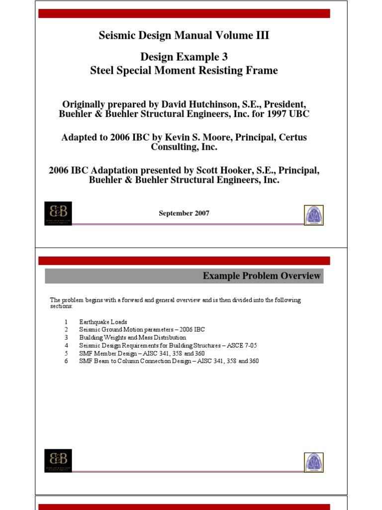 SDM Example 3 Steel SMF PDF | PDF | Beam (Structure) | Column