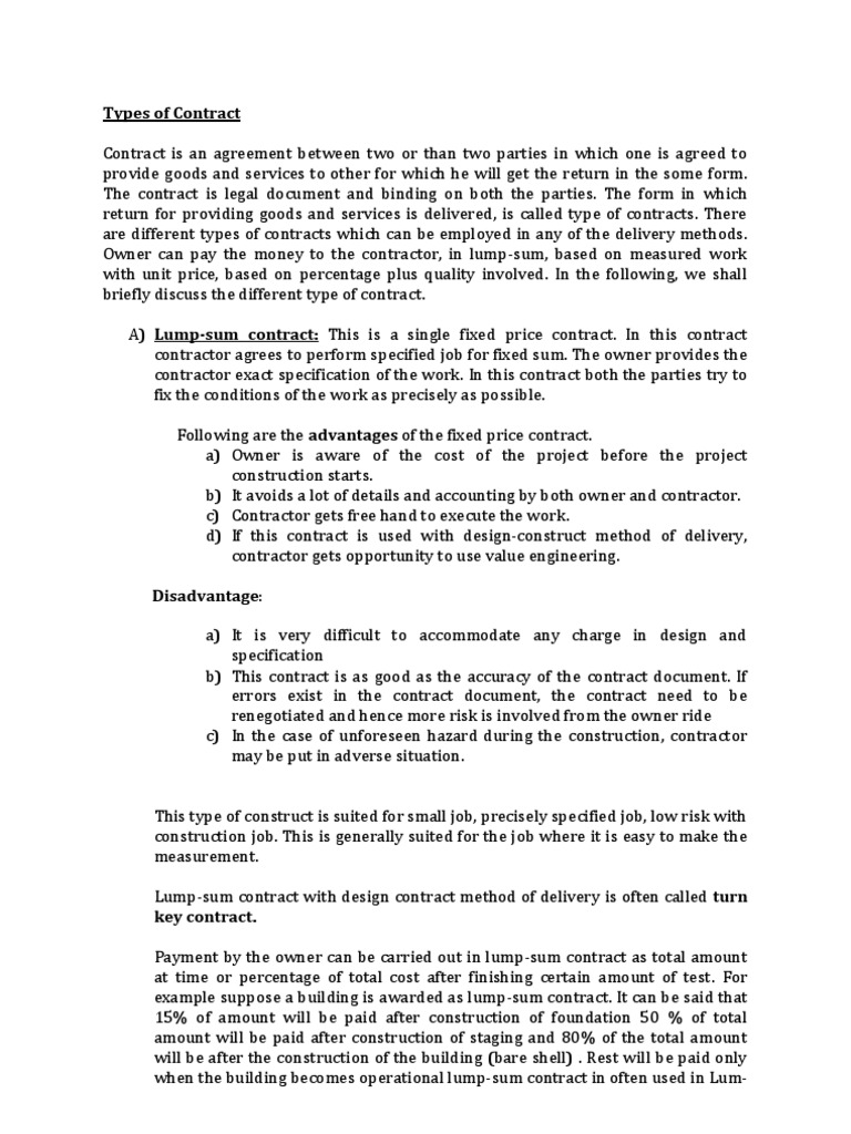 Contract | PDF | Specification (Technical Standard) | Construction Bidding