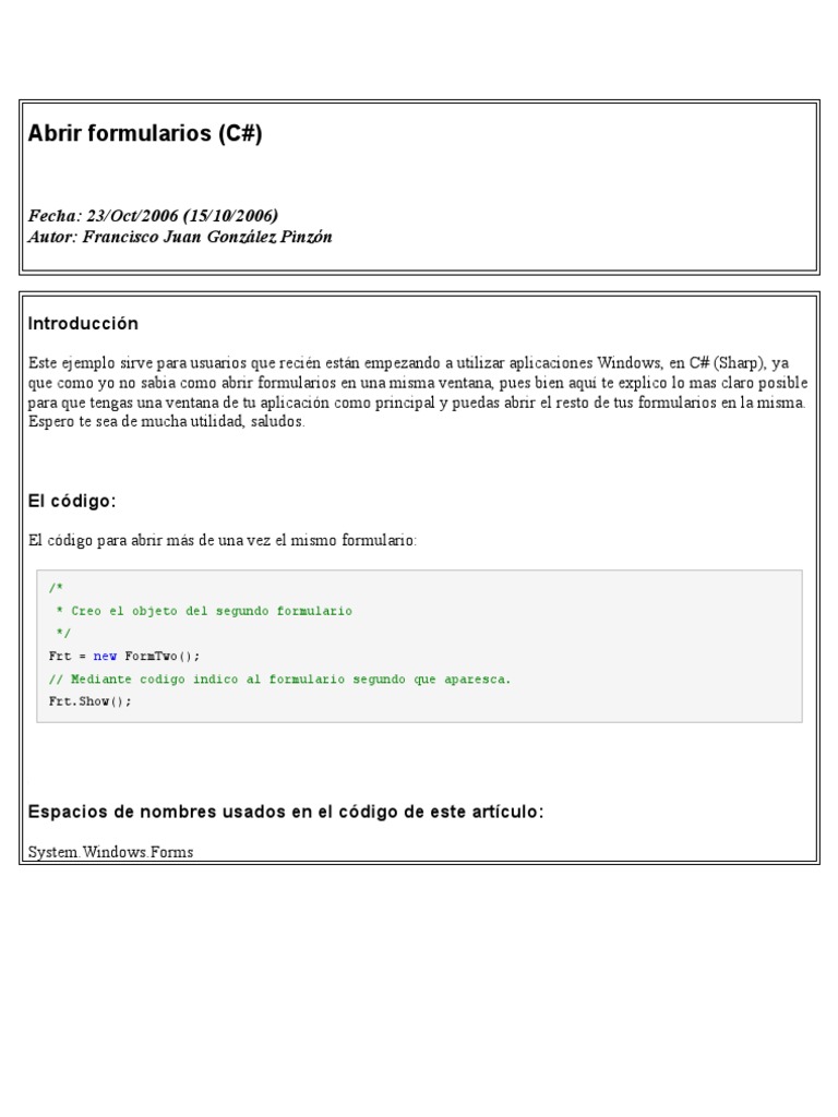 Trucos C Sharp | PDF | Constructor (Programación Orientada a Objetos ...